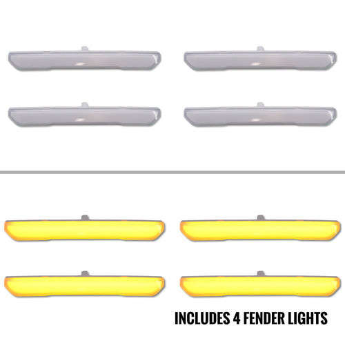 Boost Auto 2905P-ARO*4-BAUTO Amber LED Fender Lights | Frosted Lens ...