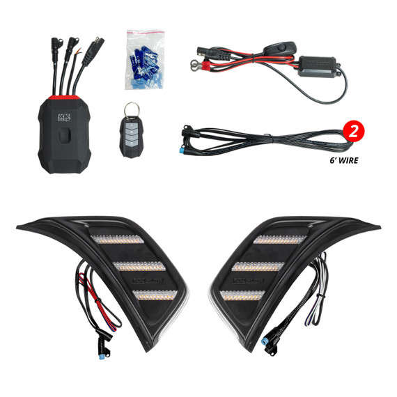 XKGlow MX-VENT-RGB-KIT XKmax RGB + Amber Fender Vent LED Light | App ...