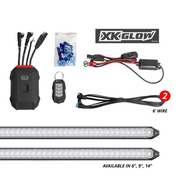 XKGlow MX-DRL-9-KIT XKmax RGB LED Grill Light Bar w/ DRL & App Control ...