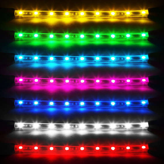 XKGlow XK041002-W Underglow LED Accent Light Kit | 8pc 24" Strip Single ...