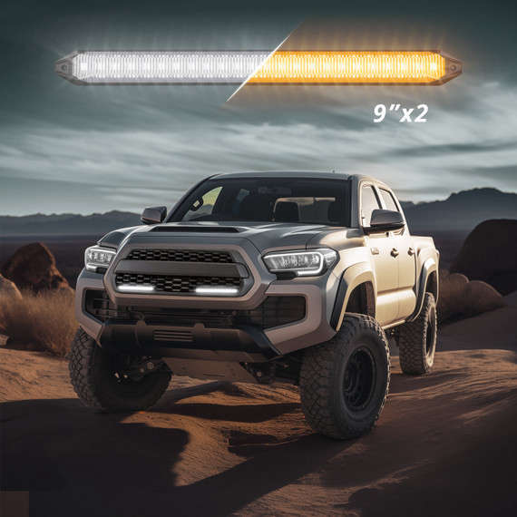 XKGlow XK041029-9 Universal Switchback LED Grill Light Bar | Animated ...