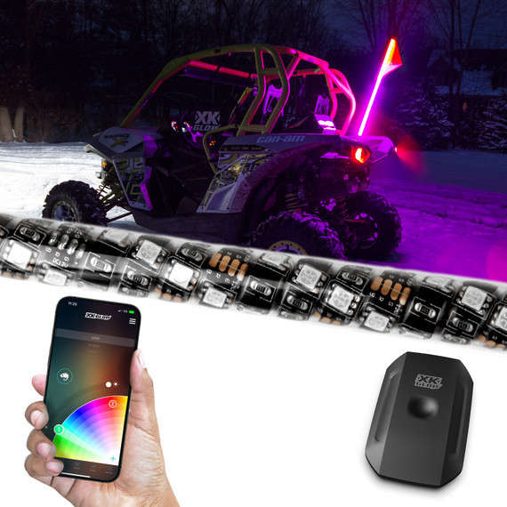XKGlow XK-WHIPC-ADV 2nd Gen LED Whip Kits Side by Side UTV | XKchrome ...