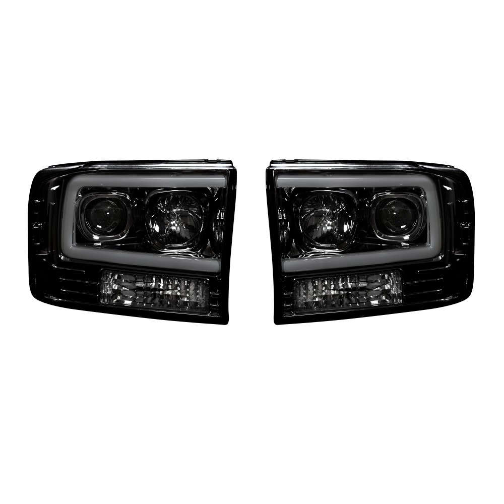 Recon 264192BKC RCN PROJECTOR HEADLIGHTS w Smoked Lens Ford Superduty 99 04 F250 F350 F450 F550 ARKON OFF ROAD
