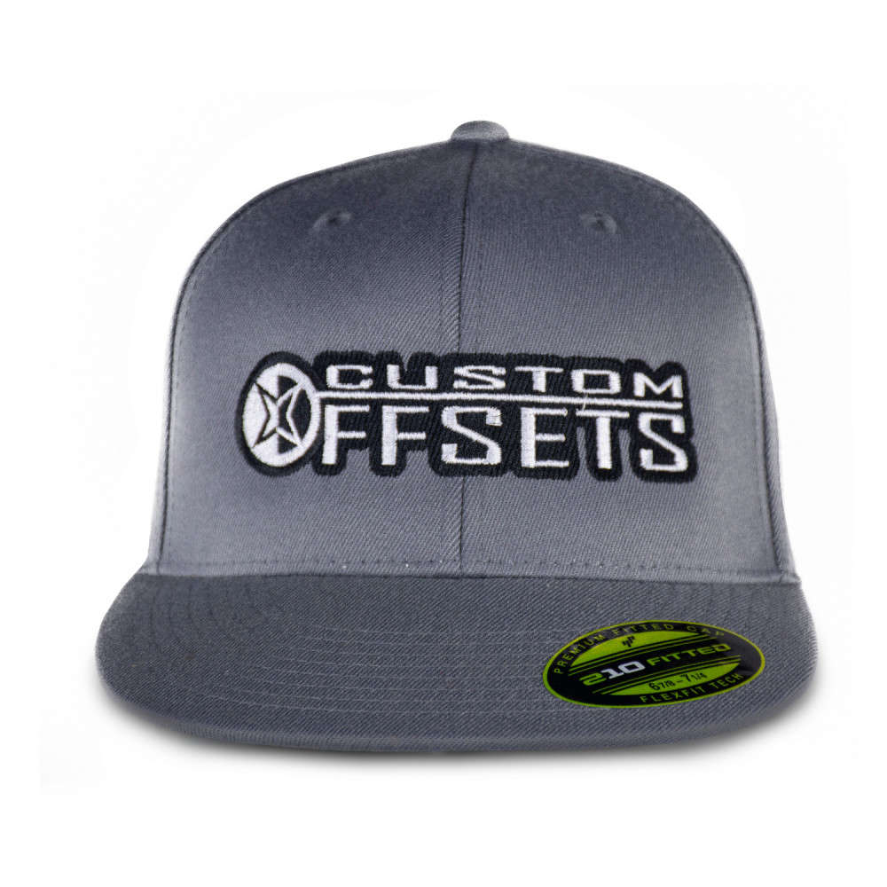 Custom Offsets CO-HGFF Grey Flex Fit Flat Brim Hat