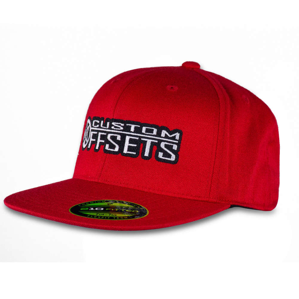 CO-HRFF Custom Offsets Red Flex Fit Flat Brim Hat