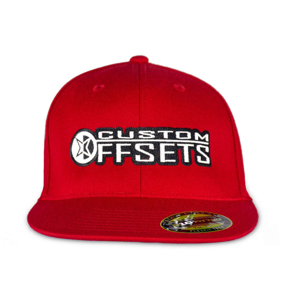 CO-HRFF Custom Offsets Red Flex Fit Flat Brim Hat