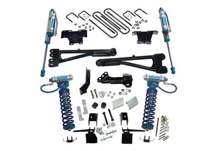 SUPERLIFT K165KG-SUP 4" King Edition Radius Arm Lift Kit w/ King Frt ...
