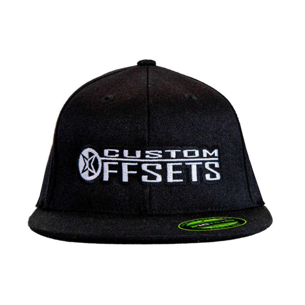 Custom Offsets CO-HBFF Black Flex Fit Flat Bill Hat