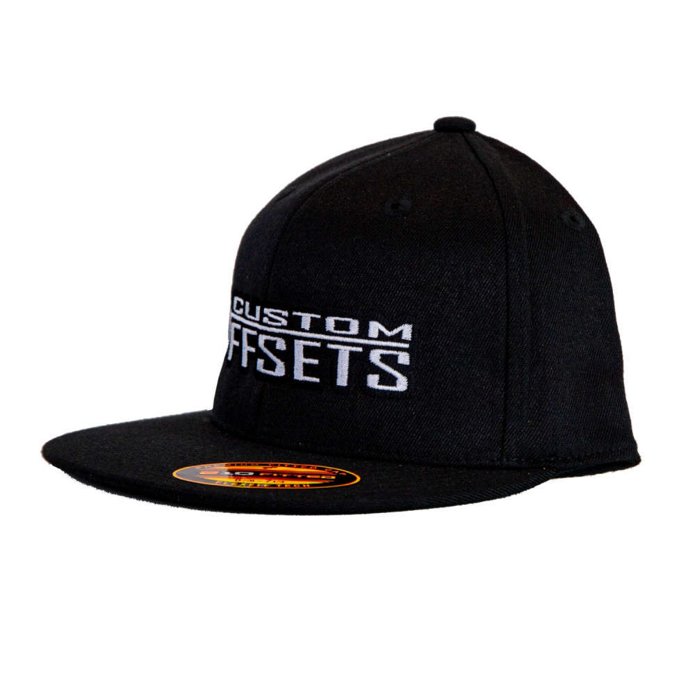 Custom Offsets CO-HBFF Black Flex Fit Flat Bill Hat