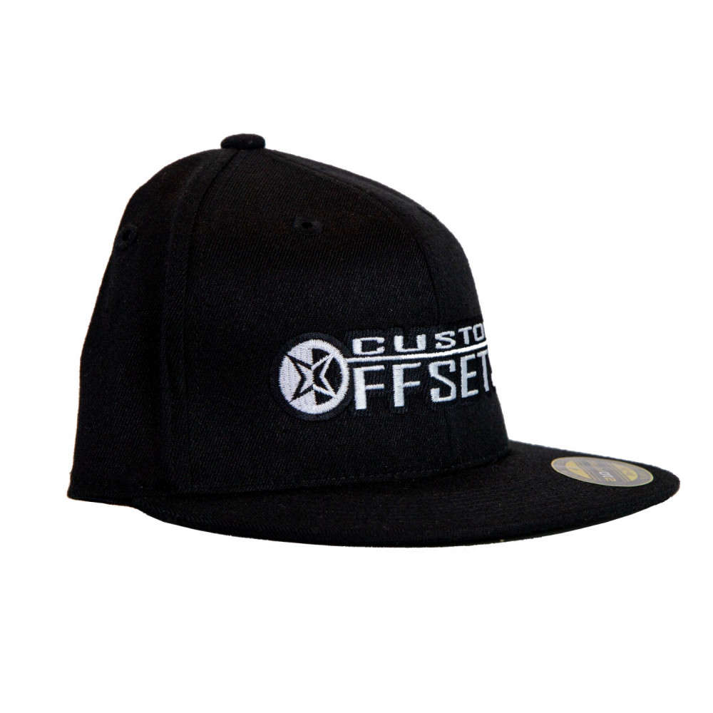Custom Offsets CO-HBFF Black Flex Fit Flat Bill Hat