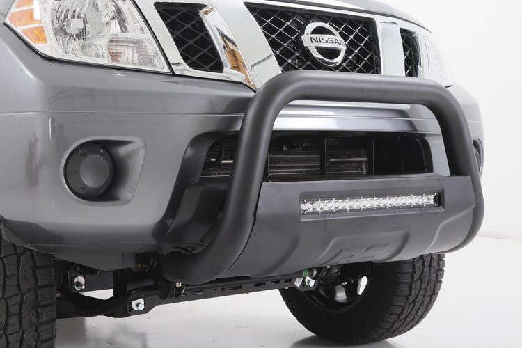 Rough Country B N4150 RC Black LED Bull Bar 05 21 Nissan Frontier Custom Offsets