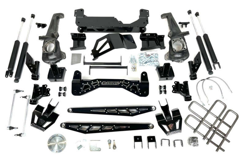 McGaughys 52456-McG 7"-9" Powder-Coated Gloss Black Premium Lift Kit ...
