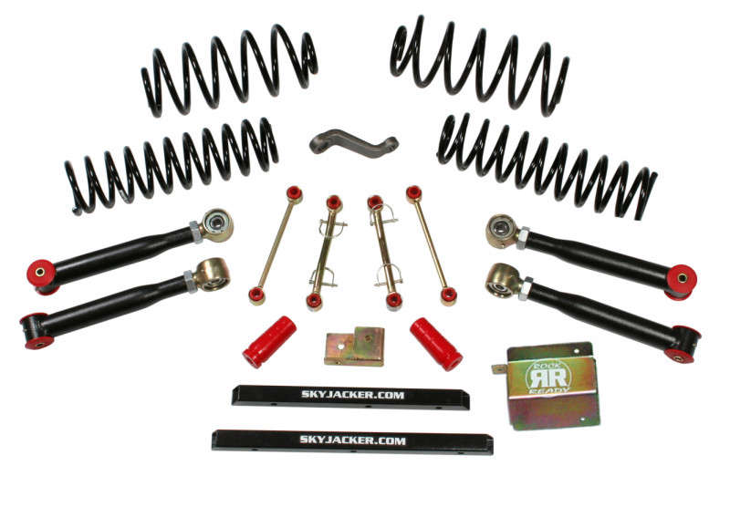 Skyjacker TJ401K-SVX-B 4" Suspension Lift w/ Black MAX Shocks (97-02 ...