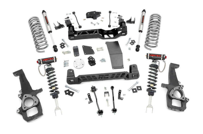 Rough Country 33257-RC 6" Lift Kit | Vertex Coilovers | V2 Shocks & Rear Variable Rate Coils (12 ...