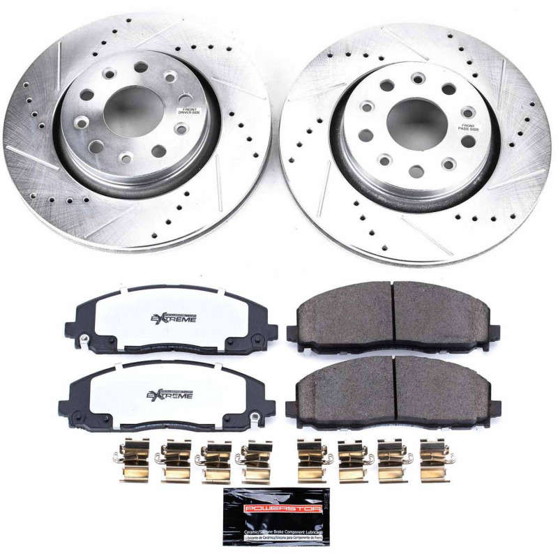 PowerStop K7940-36-PS Z36 Truck & Tow Front Brake Upgrade Kit | 5 Lug ...