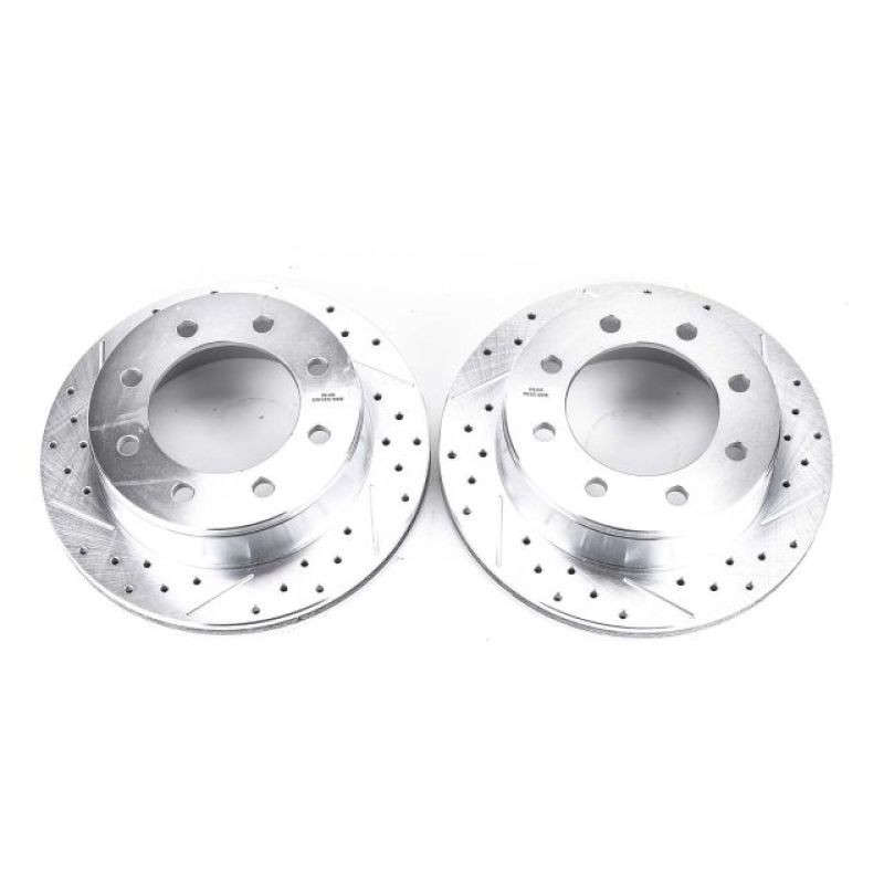 PowerStop AR8644XPR-PS Rear Evolution Drilled, Slotted & Zinc Plated Rotors | 8 Lug Models ...