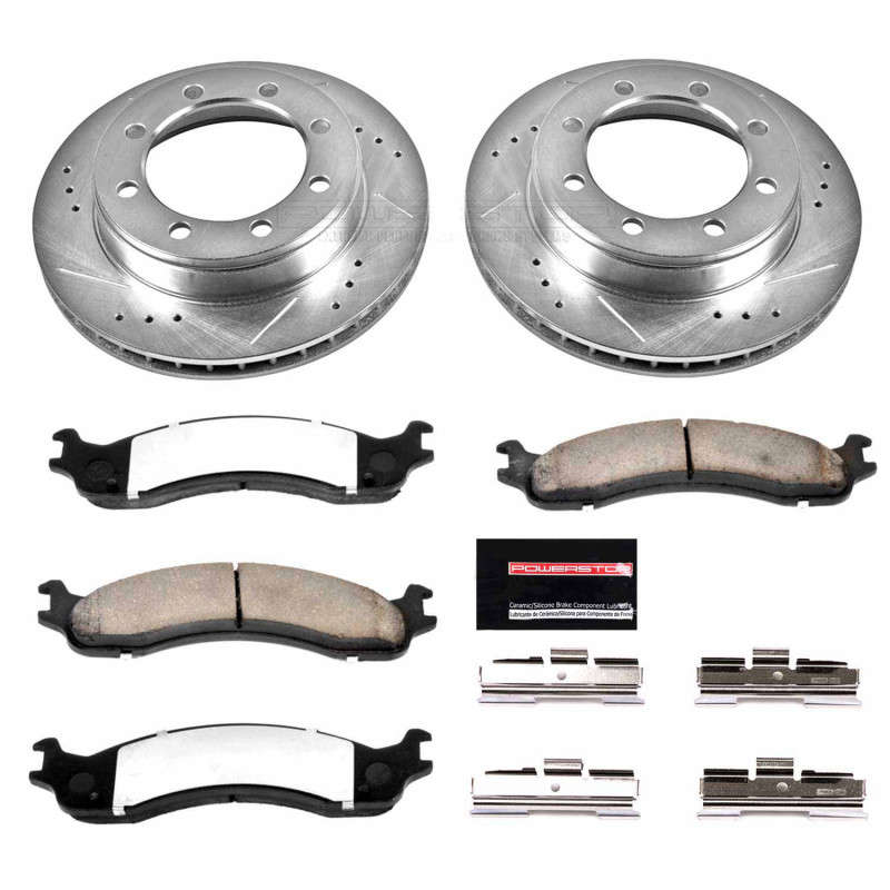 PowerStop K5089-36-PS Z36 Truck & Tow Front Brake Upgrade Kit | 8 Lug ...