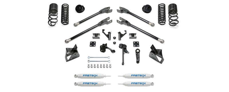 Fabtech K3141 5" 4 Link System w/ Coil Springs & Performance Shocks ...