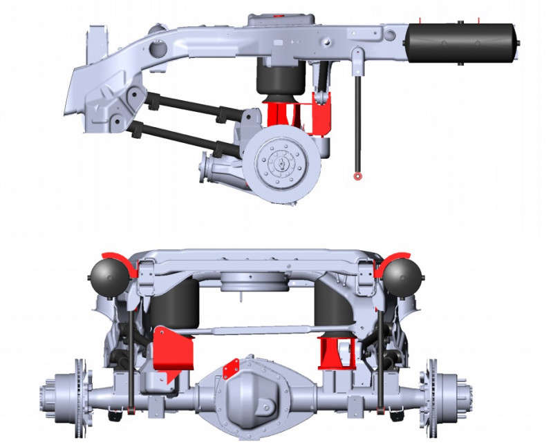 Kelderman D4R4-2-X-14-10-KLD 8-10" 4-link rear air suspension lift kit ...