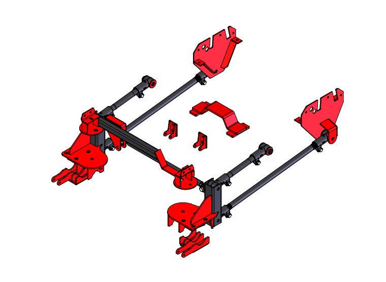Kelderman KLM11172-KLD 5-6" 4-Link Rear Air Suspension Lift Kit(1999 ...