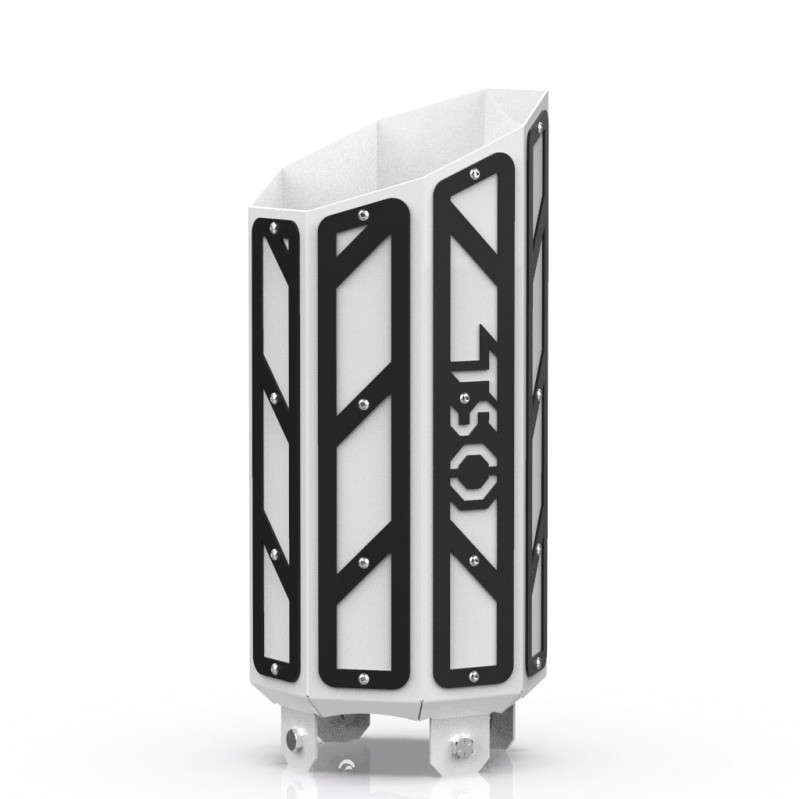 TSO TSO-T-6415-RC-3-1-SS 6" Overlay Exhaust Tip W/ 4" Inlet (White ...