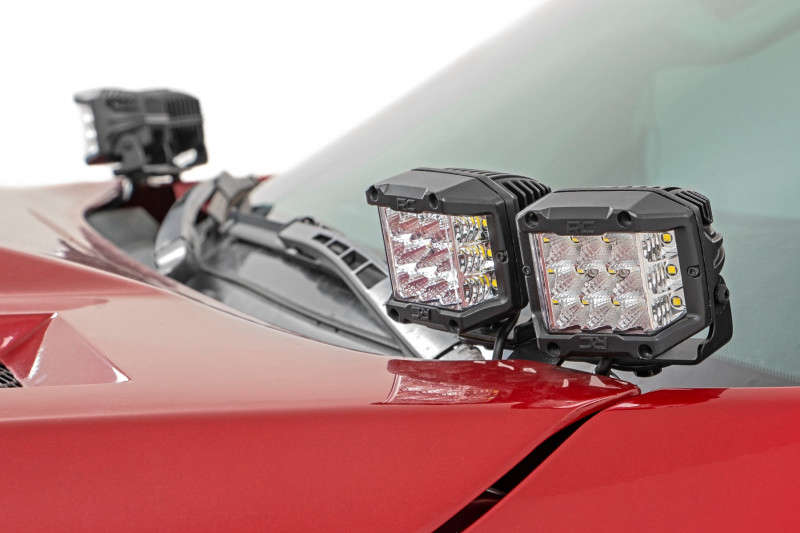 Rough Country 70866-RC LED Light | Ditch Mount | Dual 2" Black Pairs ...