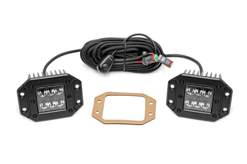 Rough Country 70803BL-RC Black Series LED Light Pair | 2 Inch | Spot ...