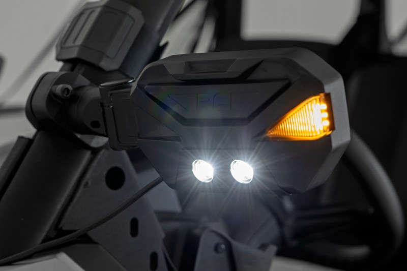 Rough Country 99201-RC UTV Aluminum Side Mirrors w/Turn Signal (Pro-Fit ...