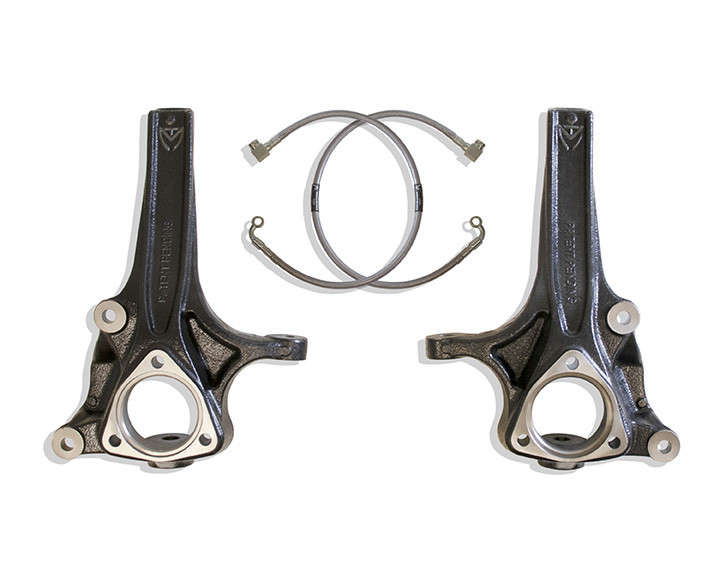 MaxTrac MT-702740 4" Front Lift Spindles w/ Extended Brake Lines (19-24 ...