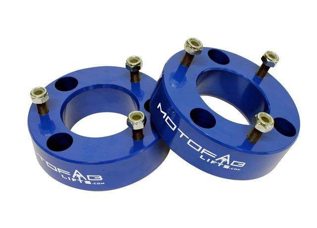 MotoFab CH-2.5-Blue-MF 2.5" Blue Front Leveling Kit (07-24 Chevrolet ...