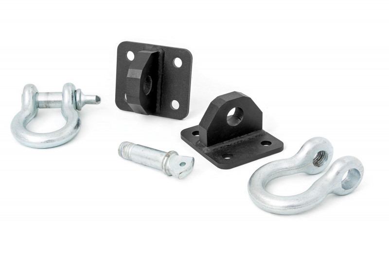 Rough Country 1058-RC D Ring Shackles and Mounts | TJ Stubby | XJ Winch ...