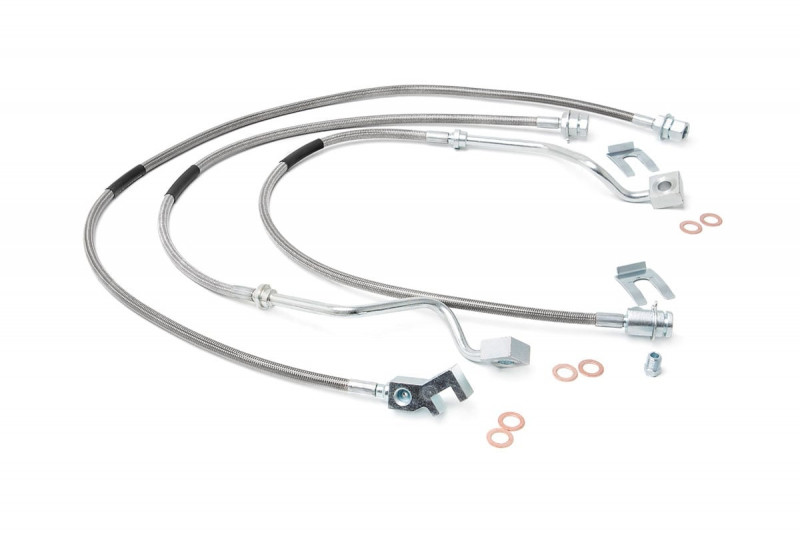 Rough Country 89717-RC Brake Lines | Stainless | Front and Rear | 4-6 ...