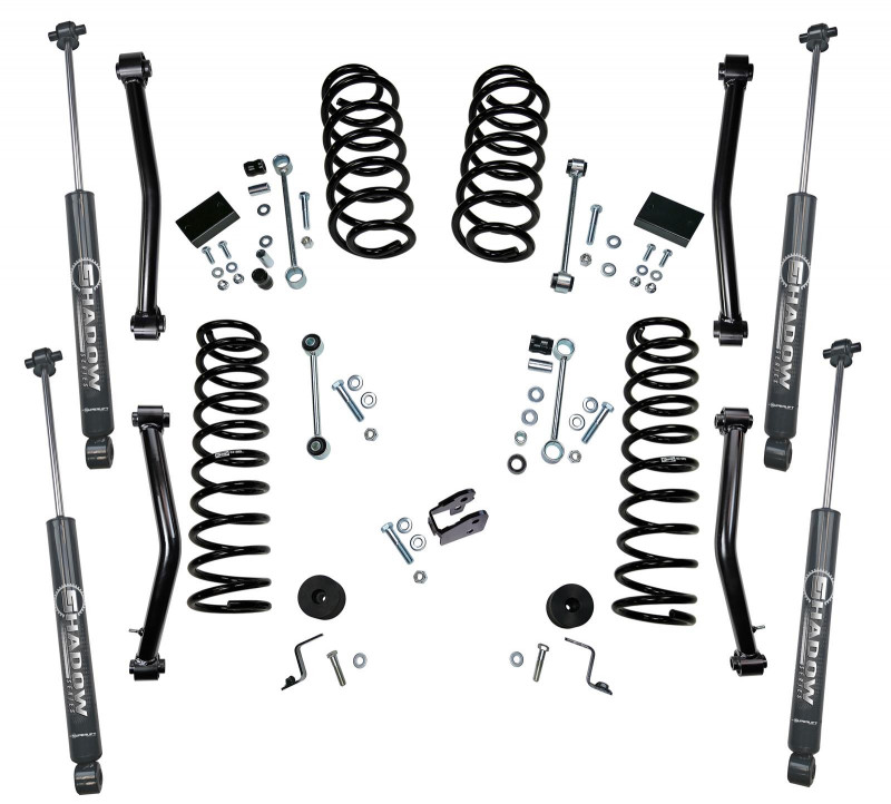 SUPERLIFT K189-SUP 4" Dual Rate Coil Spring Lift Kit w/Shadow Series ...