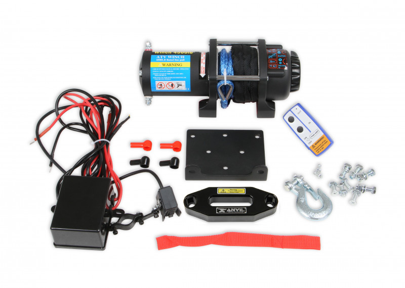 Anvil Off-Road 4511AOR-ANV 12V Winch | 4.5K | W/ Synthetic Rope ...