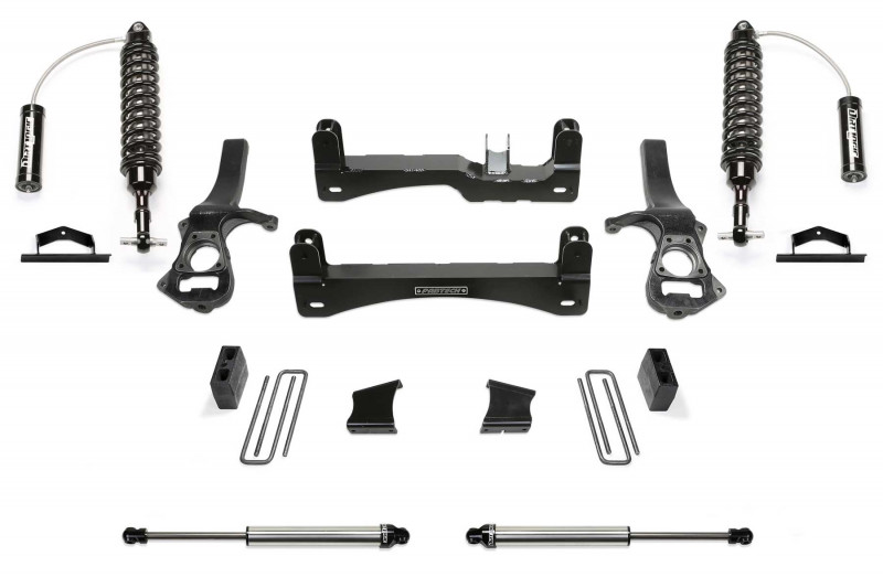 Fabtech K1194DL-FAB 6" Lift Kit Front Dirt Logic 2.5 Resi Coilovers ...
