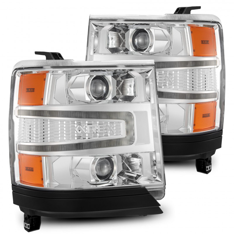 AlphaRex ALPHA-880235 LUXX-Series LED Projector Headlights Chrome (Set ...