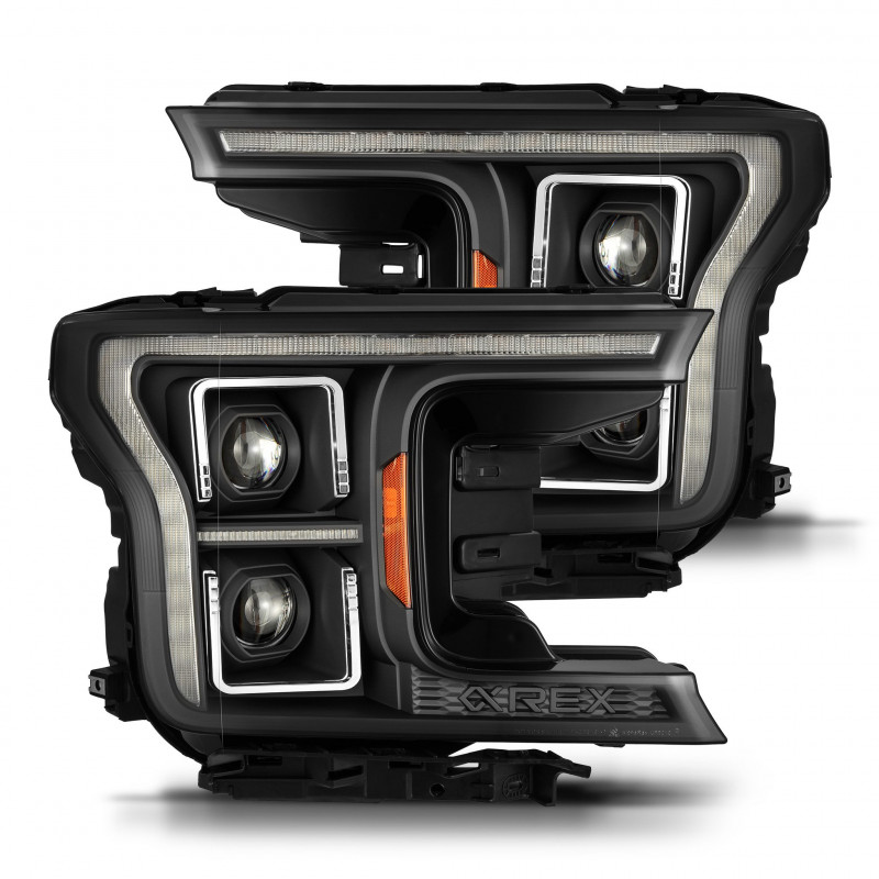 AlphaRex ALPHA-880250 LUXX-Series LED Projector Headlights Black (Set ...