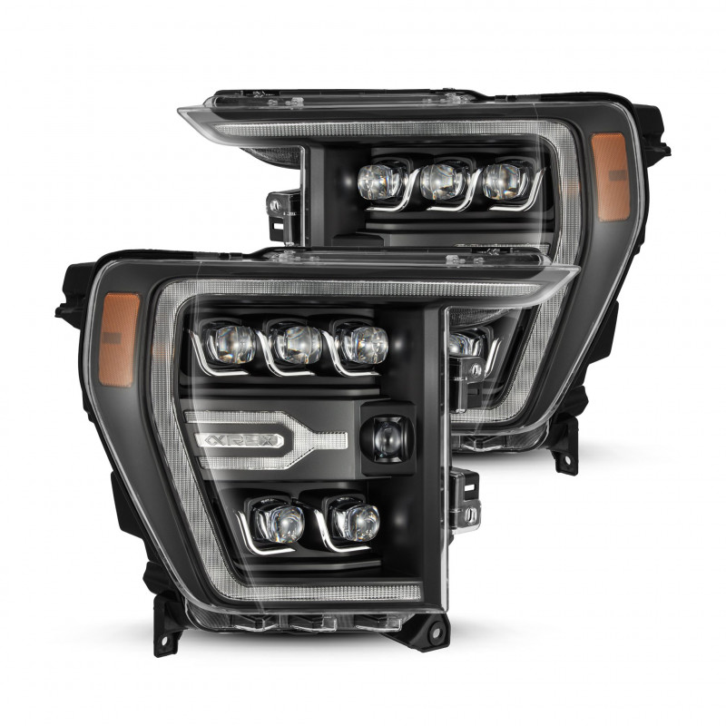 AlphaRex ALPHA-880137 NOVA-Series LED Projector Headlights Black (Set ...