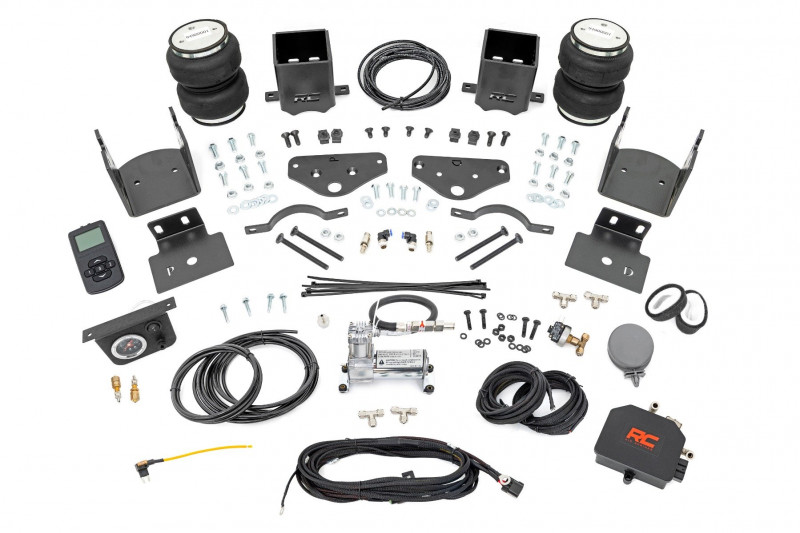 Rough Country 10021WC-RC Air Spring Kit w/compressor | Wireless Controller | 17-23 Ford F-250/F ...