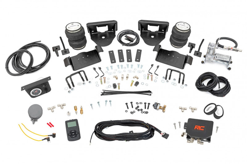 Rough Country 10008WC-RC Air Spring Kit w/compressor | Wireless Controller | 0-6" Lifts | 04-14 ...