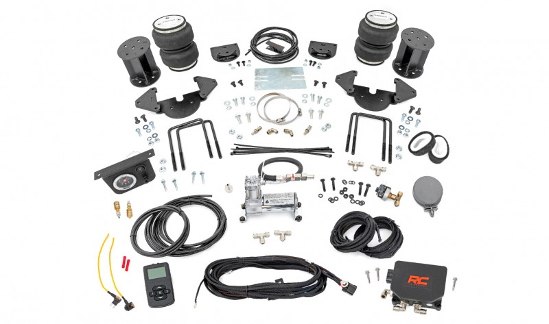 Rough Country 100116WC-RC Air Spring Kit w/compressor | Wireless Controller | 4-6" Lift Kit | 19 ...
