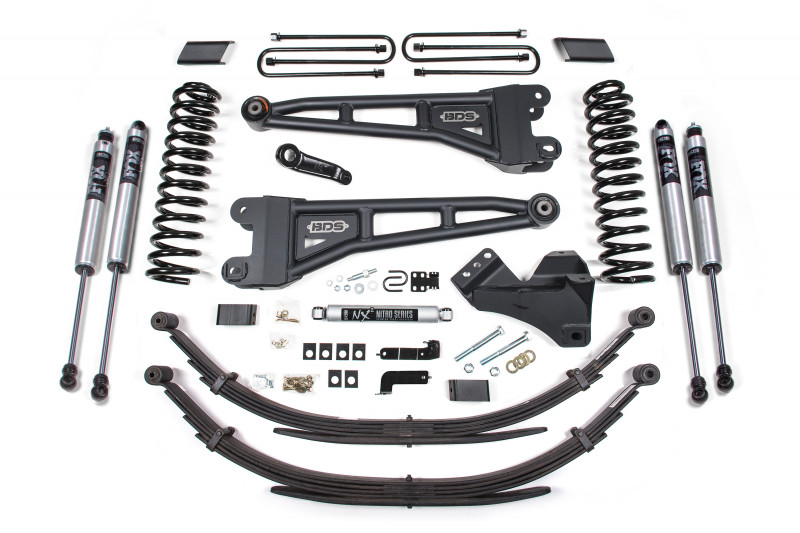 BDS Suspension BDS1557FS 4" Lift Kit w/Radius Arm | Leaf Springs | Fox ...