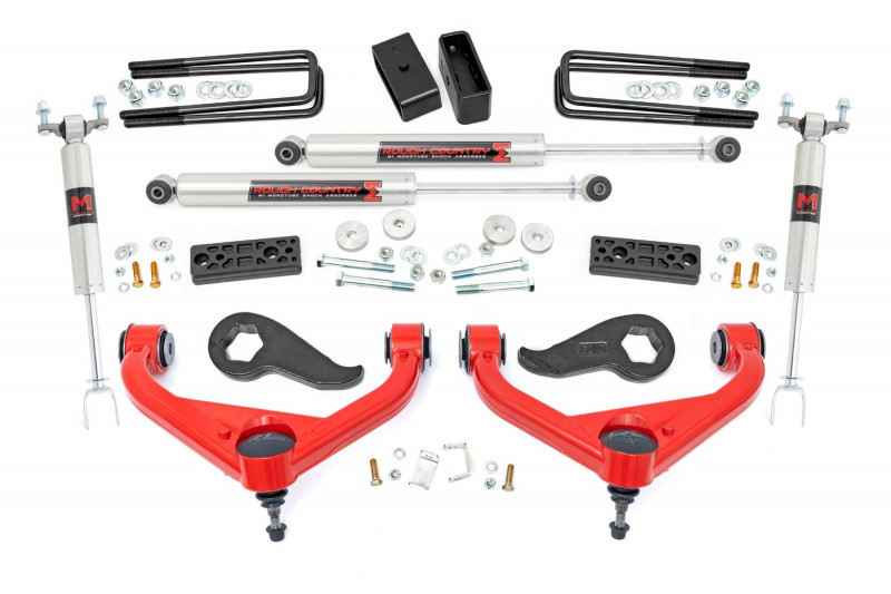 Rough Country 95640RED-RC 3 Inch Lift Kit | Red | UCAs | M1 (20-25 ...