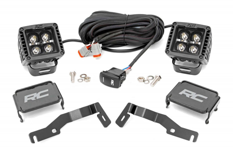 Rough Country 72104-RC LED Light Kit | Ditch Mount | Black Series with ...