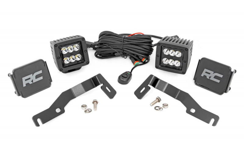 Rough Country 72101-RC LED Light Kit | Ditch Mount | Black Series with ...