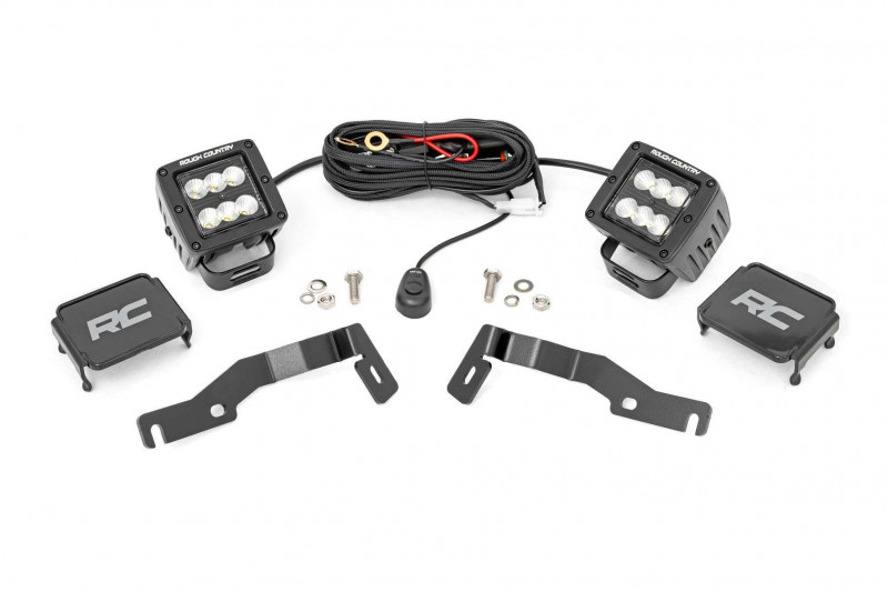 Rough Country 72102-RC LED Light Kit | Ditch Mount | Black Series with ...