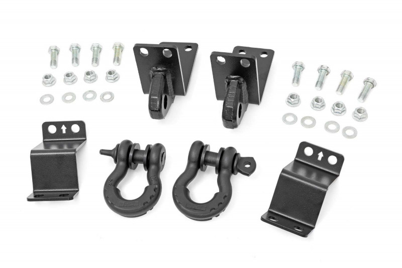 Rough Country 73117-RC Rear Shackle Kit | D-Ring Combo (24-25 Toyota ...
