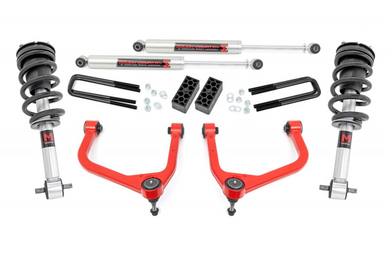 Rough Country 29540RED-RC 3.5" Lift Kit | Multi Leaf Spring| M1 Struts ...