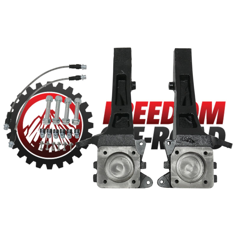 Freedom Offroad FO-T701F40-FREE 4" Front Lift Spindles w/Extended Brake ...