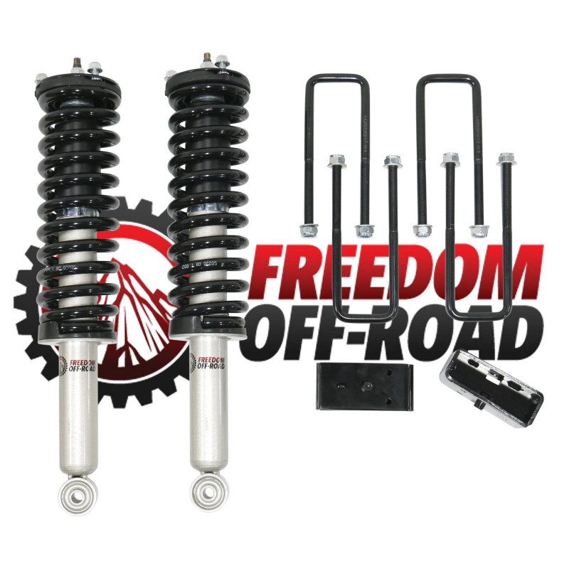 Freedom Offroad FO-T805-KIT-FREE 3" Front Lift Strut 2" Rear Blocks w ...
